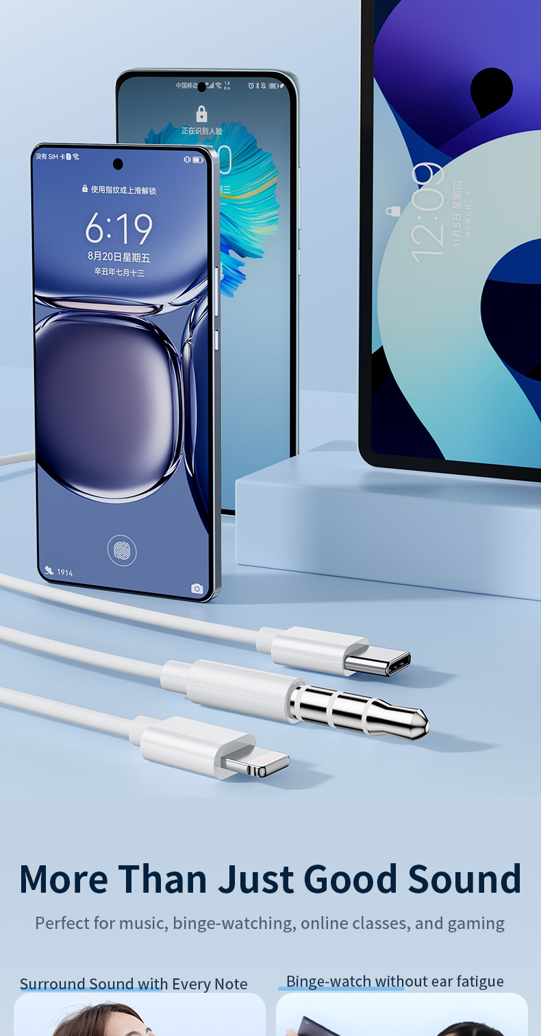 Tranyoo R15 Wired Headphones Earbud Type Noise Reduction HIFI Headset 3.5mm Type C iPh Earphones ...