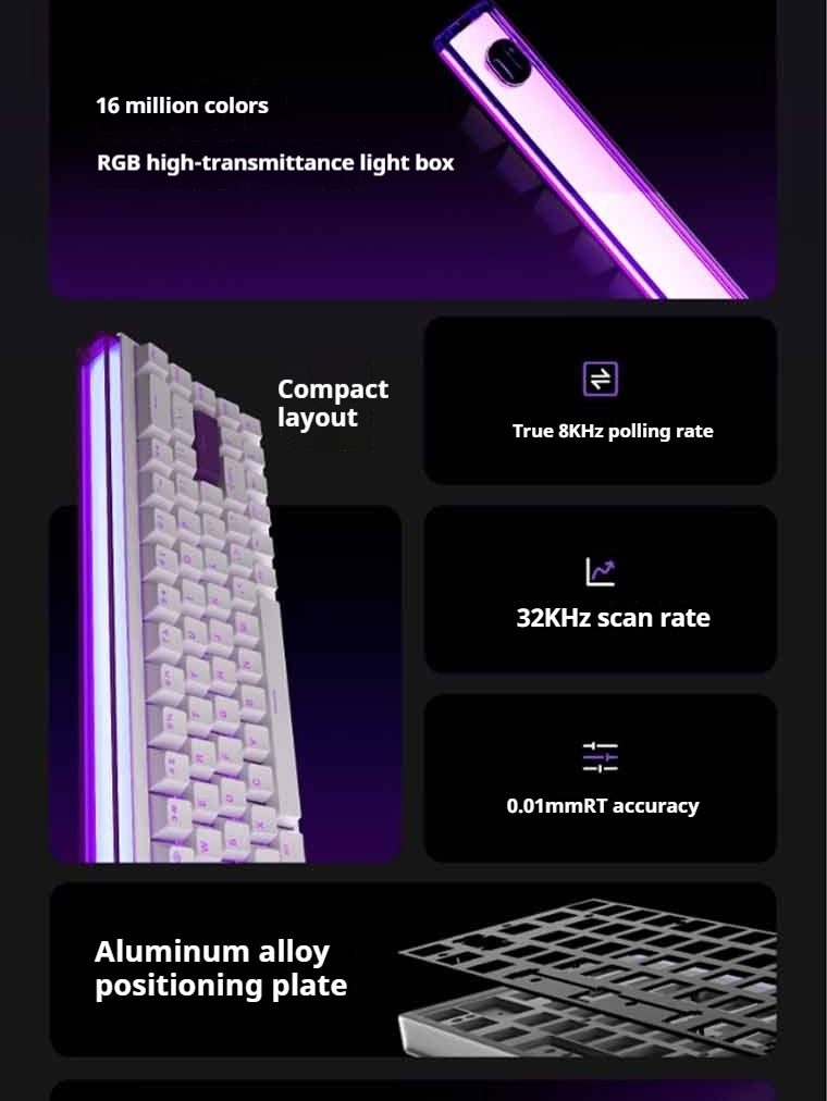 MADCATZ NANO68 wired gaming magnetic axis keyboard, 8K return rate+128K ...