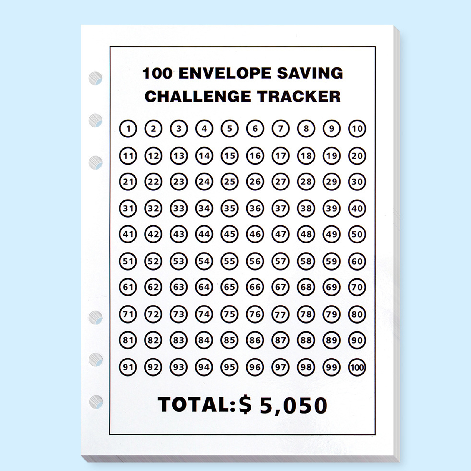 100 Day Challenge: Loose leaf Notebook, Couple Savings Notebook, Money ...