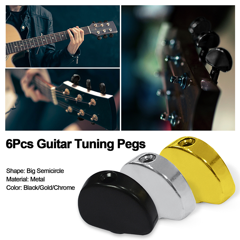 6pcs Metal Big Semicircle Guitar Tuning Pegs Tuners Machine Heads ...