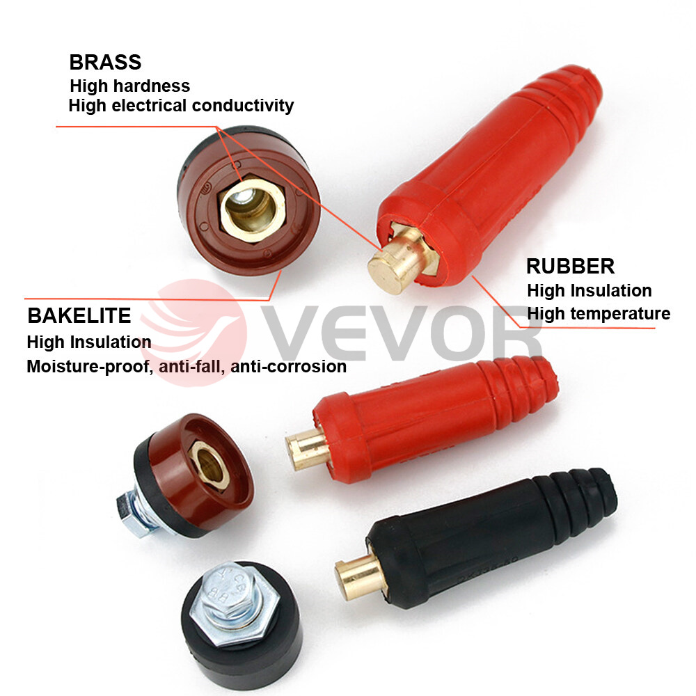 Welding Cable Connector Standard Plug and Socket Set DKJ 10-25 DKZ 10-25 250A welding connector ...