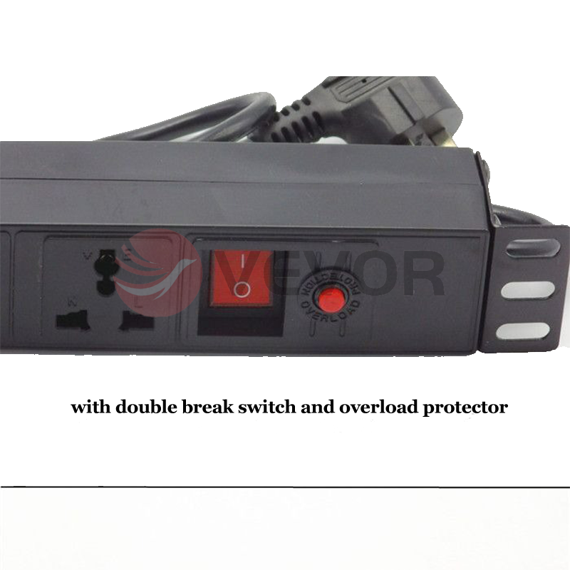 power outlet heavy duty 6 Slots Universal 19 Rack Mount PDU Power Distribution Unit (PDU) Power ...