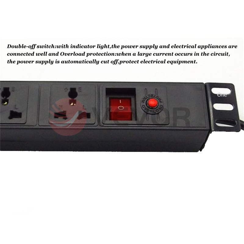 power outlet heavy duty 6 Slots Universal 19 Rack Mount PDU Power Distribution Unit (PDU) Power ...