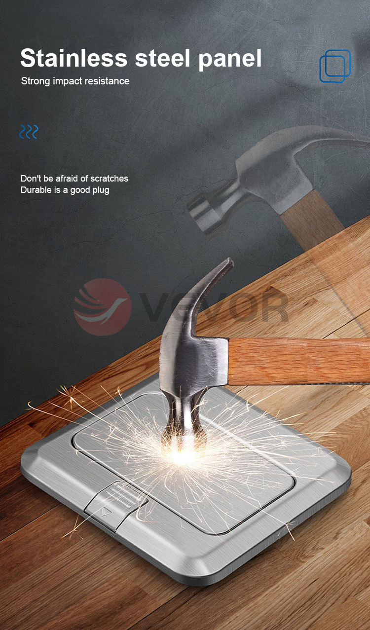 Copper Pop up Network Socket 2-port RJ45 Waterproof Hidden Embedded ...