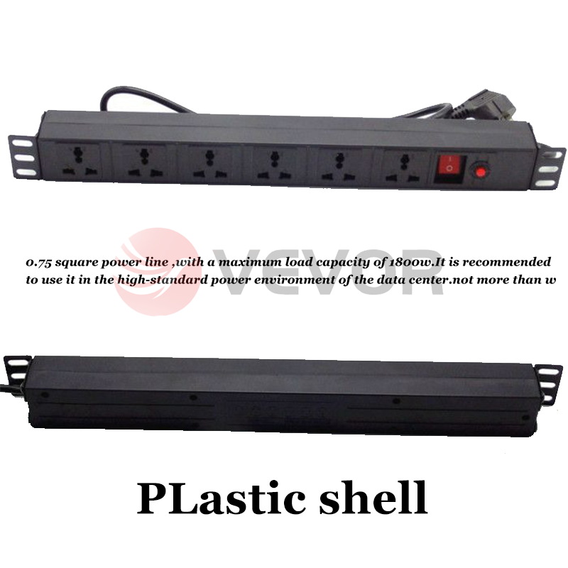 power outlet heavy duty 6 Slots Universal 19 Rack Mount PDU Power Distribution Unit (PDU) Power ...