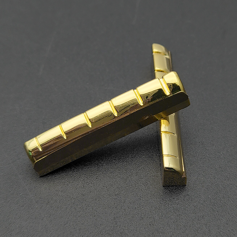 72/76MM 6 String Slotted Brass Gold Plated Acoustic Guitar Nut and ...