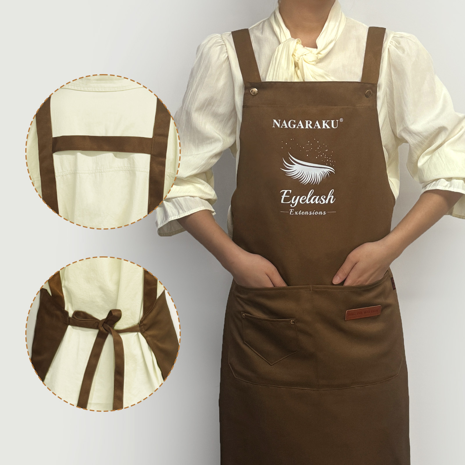 NAGARAKU Lash Artists Apron Nail Salons Canvas Uniform Apron | Shopee ...