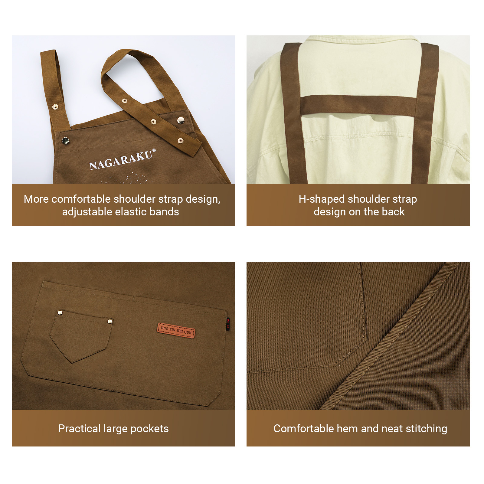 NAGARAKU Lash Artists Apron Nail Salons Canvas Uniform Apron | Shopee ...