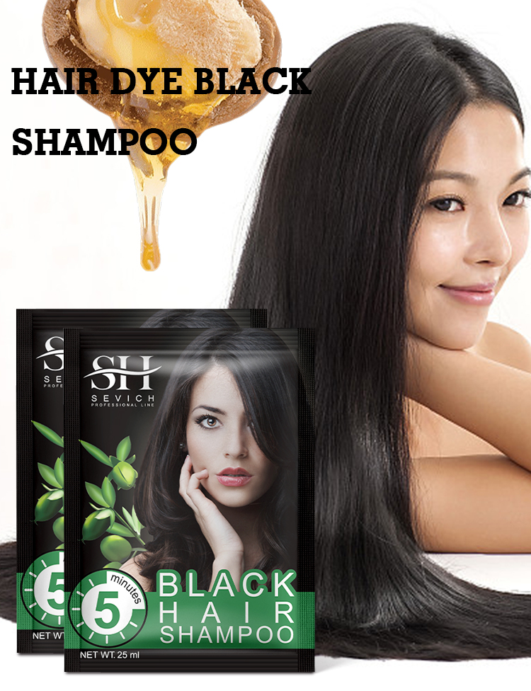 SEVICH Black Hair Dye Shampoo Organic Blackening Shampoo For White Hair ...