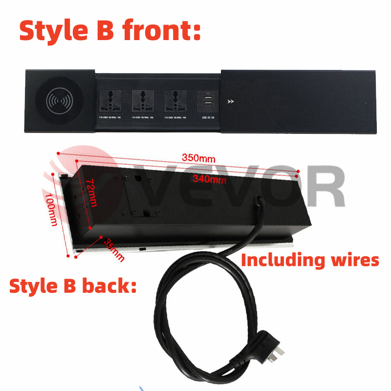 Embedded Desktop Socket Side Sliding Hidden Multi-function Socket With ...