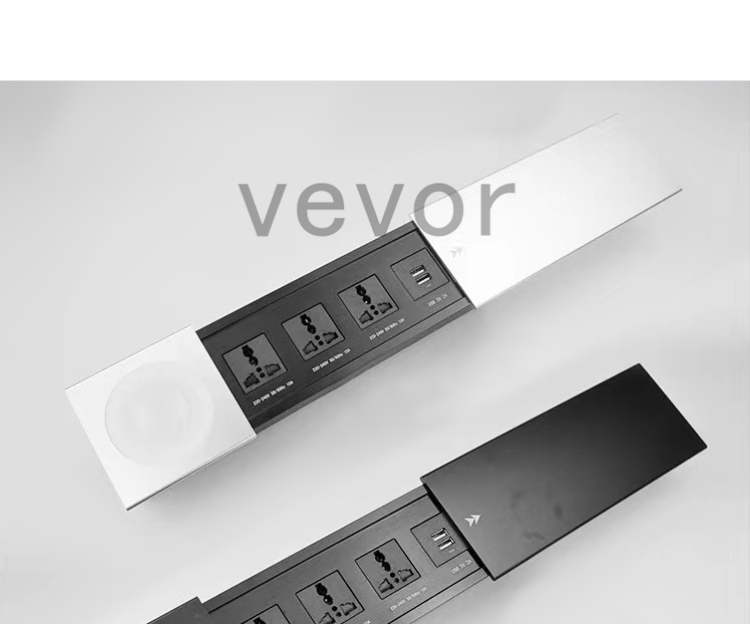 Embedded Desktop Socket Side Sliding Hidden Multi-function Socket With ...