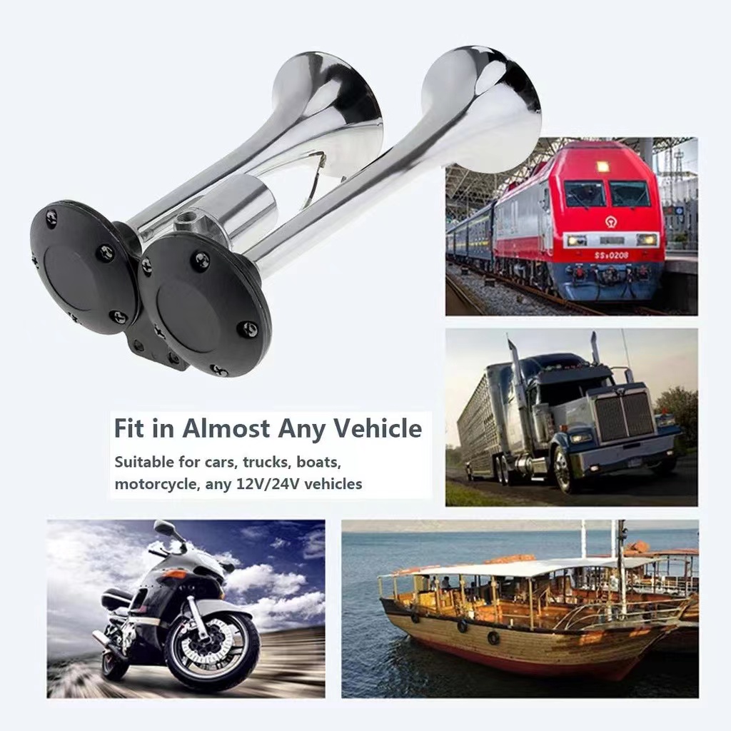 air horn 24v for truck 12V Dual Trumpet Car Air Horn with Compressor ...