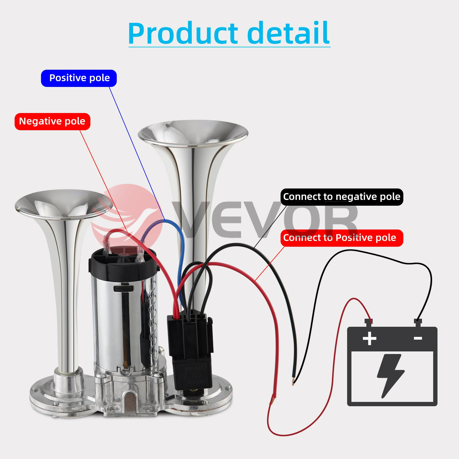 air horn 24v for truck 12V Dual Trumpet Car Air Horn with Compressor ...