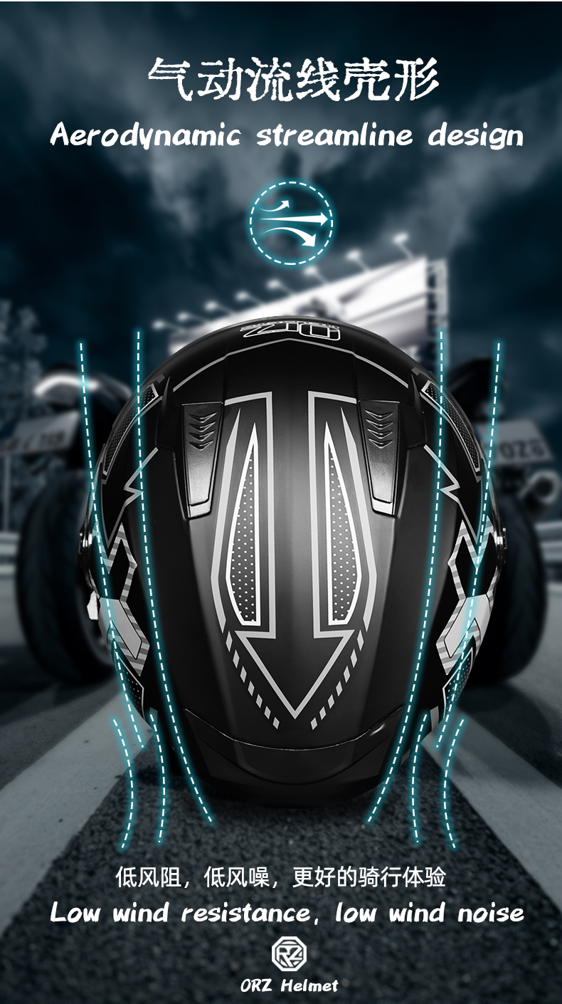 Helmet motorcycle open face racing Jiekai motorcycle vintage helmets ...