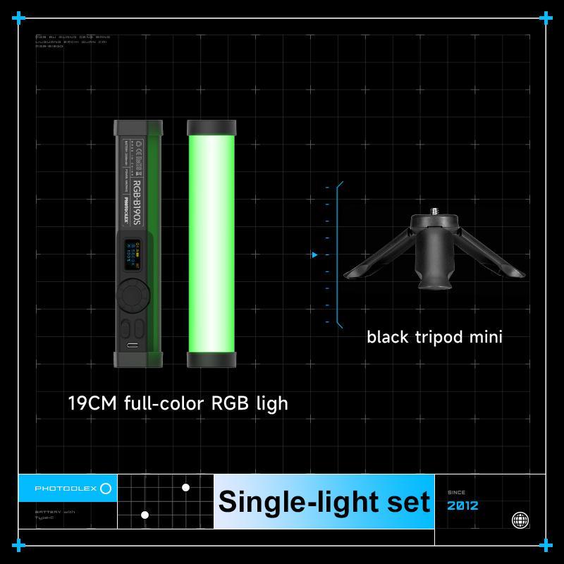Photoolex Official RGB Magnetic Tube Light B190S Desktop Fill Light ...