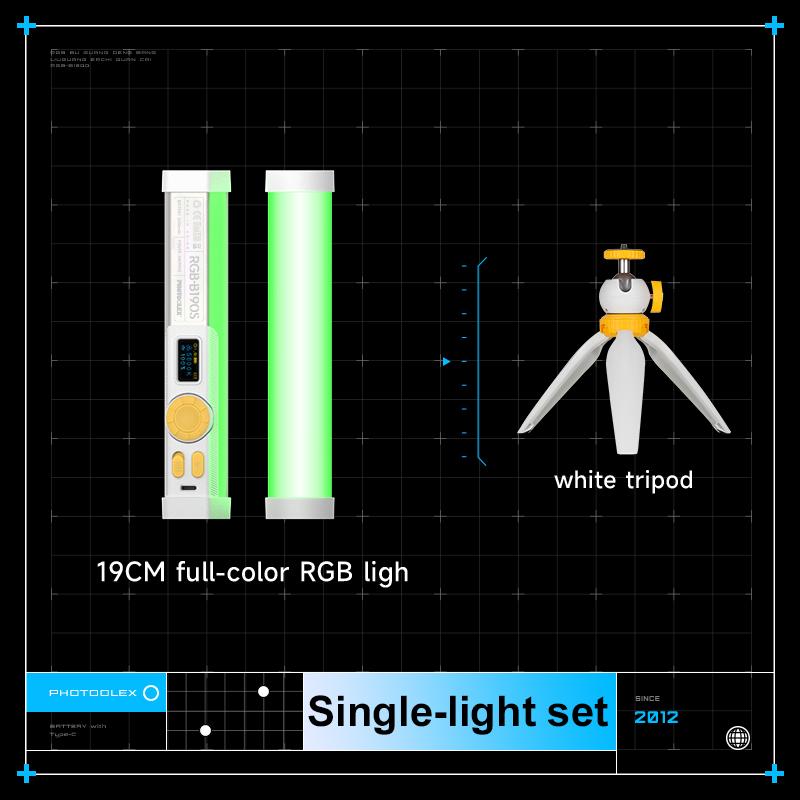 Photoolex Official RGB Magnetic Tube Light B190S Desktop Fill Light ...