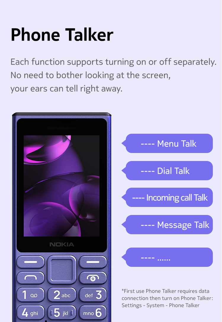 Nokia 125 4G Basic Phone Original 2.4'' Dispaly Type-C Rear Cam with ...