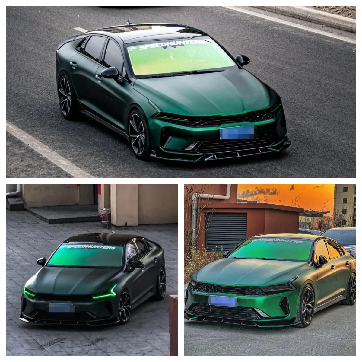 Purple/Green/Blue/Red Chameleon VLT 60~80% Windscreen Foils Car Front ...