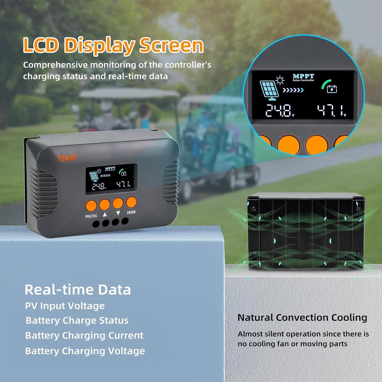 【Official Store】PowMr MPPT 10A Solar Charge Controller 24V/36V/48V/60V ...