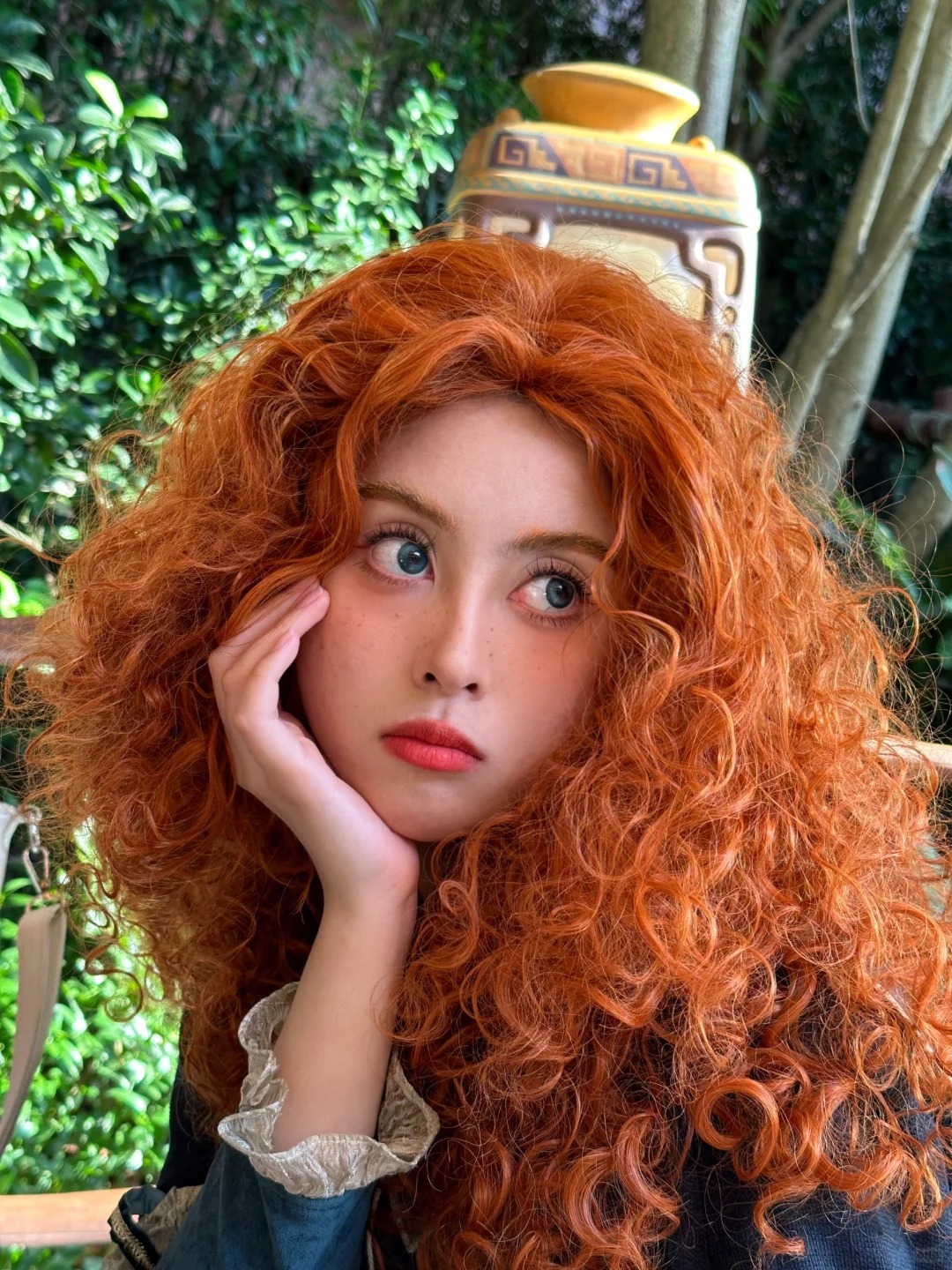YYDS Pixar Brave Merida Princess Cosplay Wig Curly Hair Halloween ...