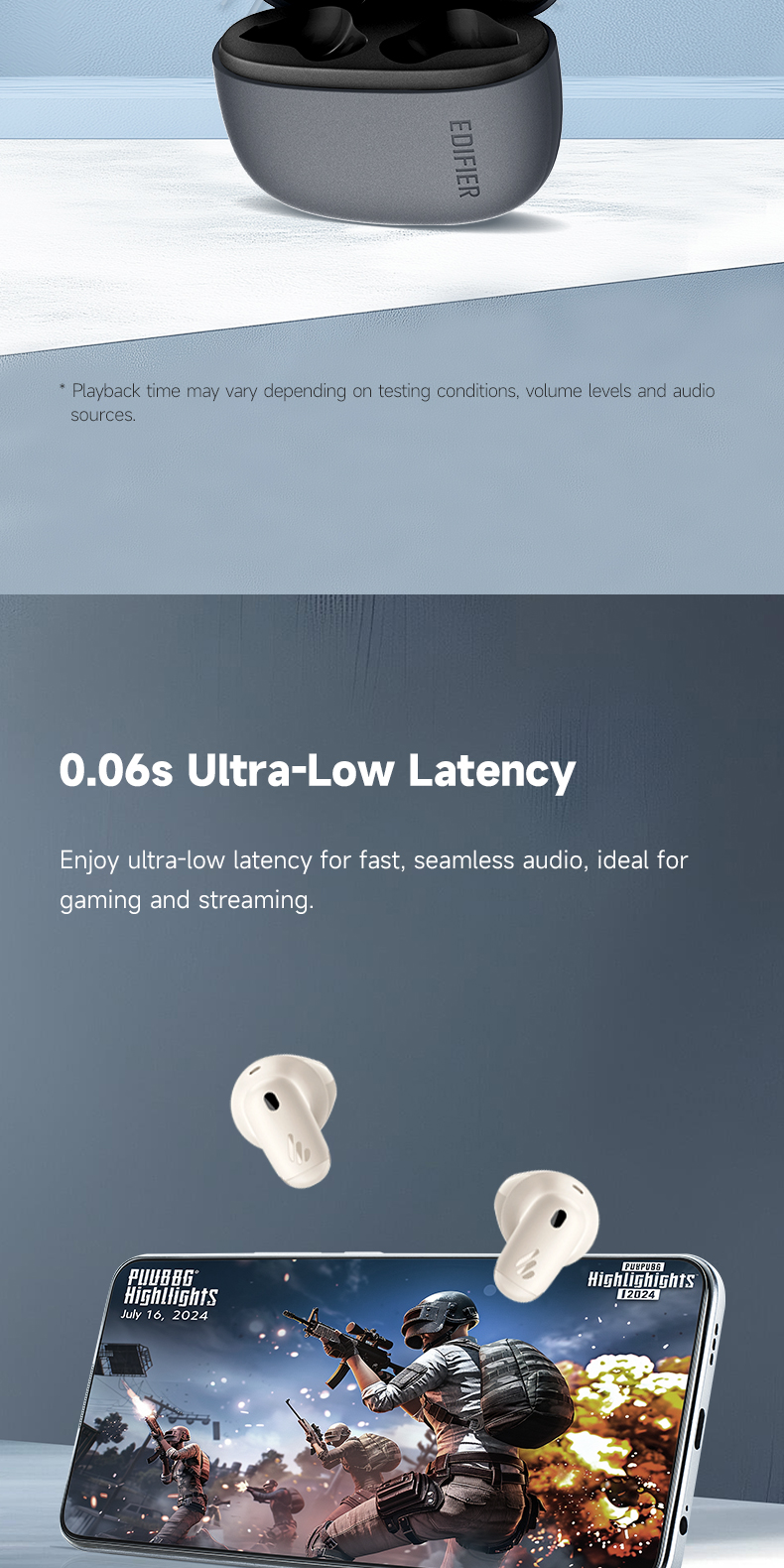 EDIFIER T10 Bluetooth V5.4 AI Call Noise Cancellation SBC Supports Fast ...