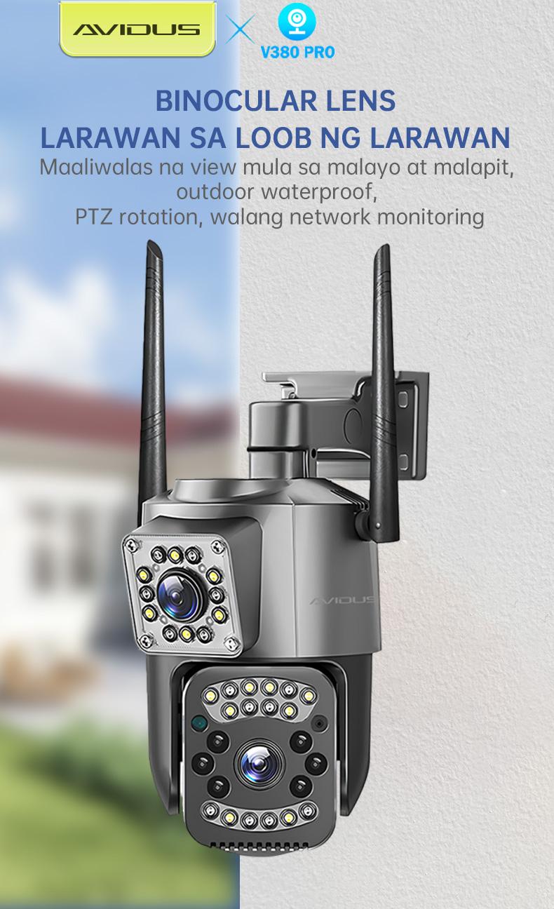 AVIDUS x V380 PRO C32 Dual lens CCTV Camera HD 1080p 360° With Audio ...
