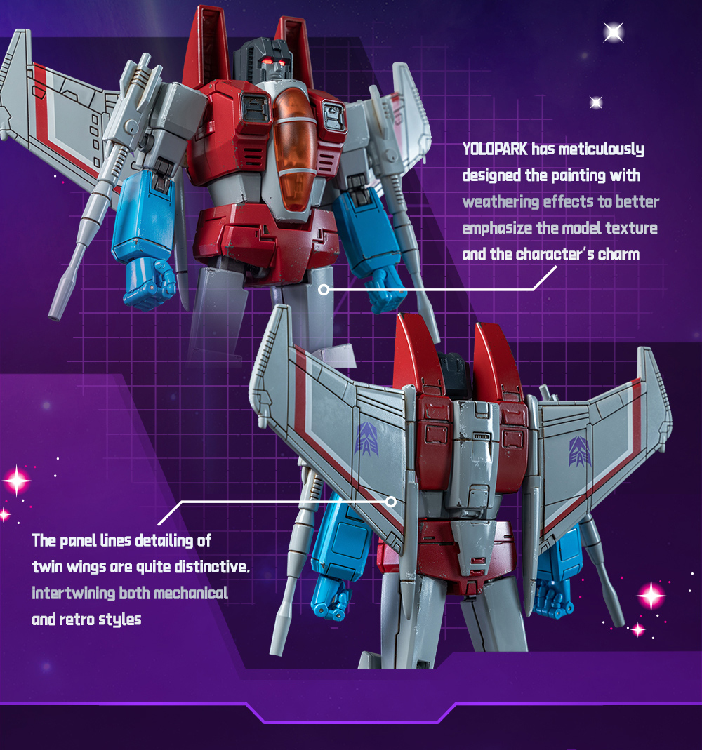 YOLOPARK Transformers Generation 1 Starscream 19cm Model Kit AMK PRO ...