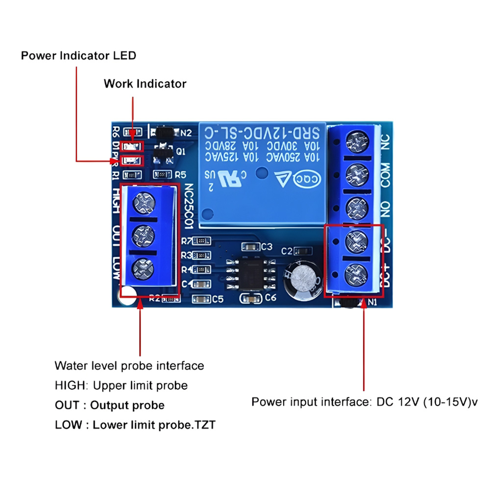 2 in 1 Pump Pour Water Automatic Controller DC 12V Liquid Level Sensor ...