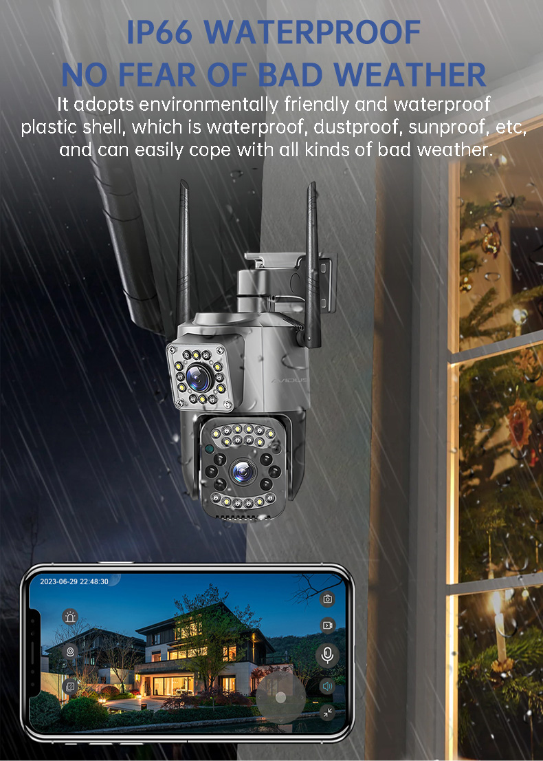 AVIDUS x V380 PRO C32 Dual lens CCTV Camera HD 1080p 360° With Audio ...