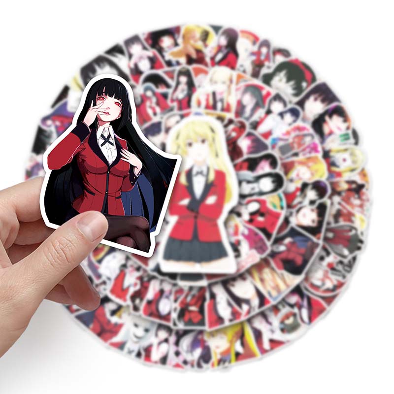 100pcs Anime Kakegurui Stickers Water Cup Guitar Car Stationery Phone ...