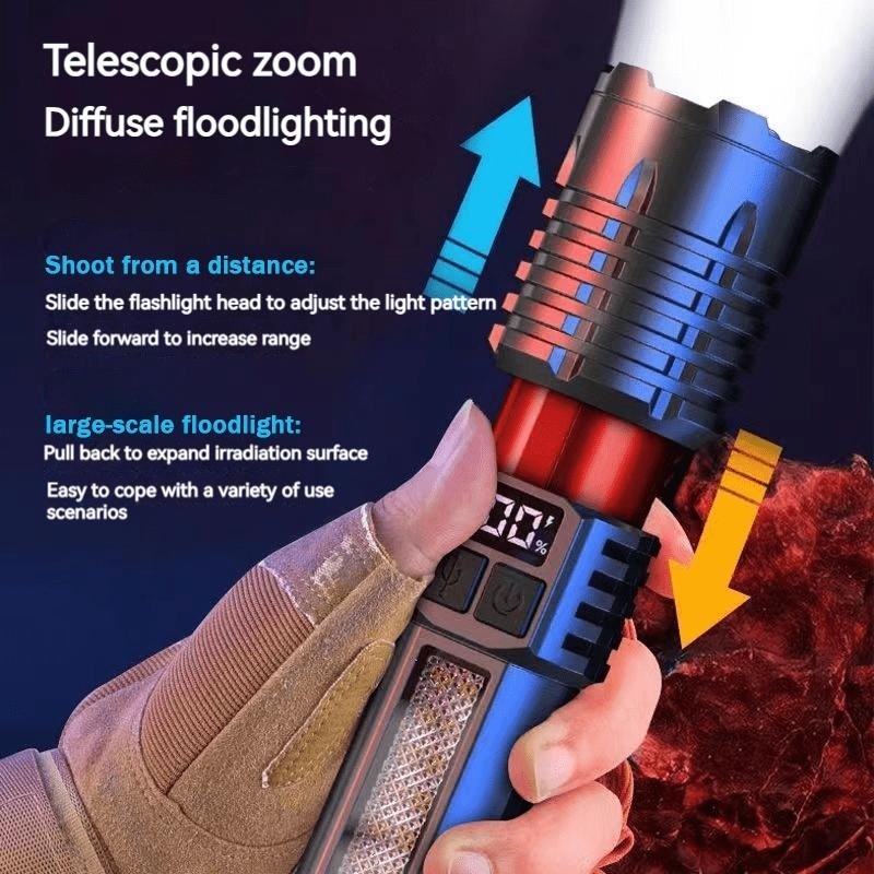 Acciaiie Flashlight Rechargeable Waterproof LED Flashlight Heavy Duty ...
