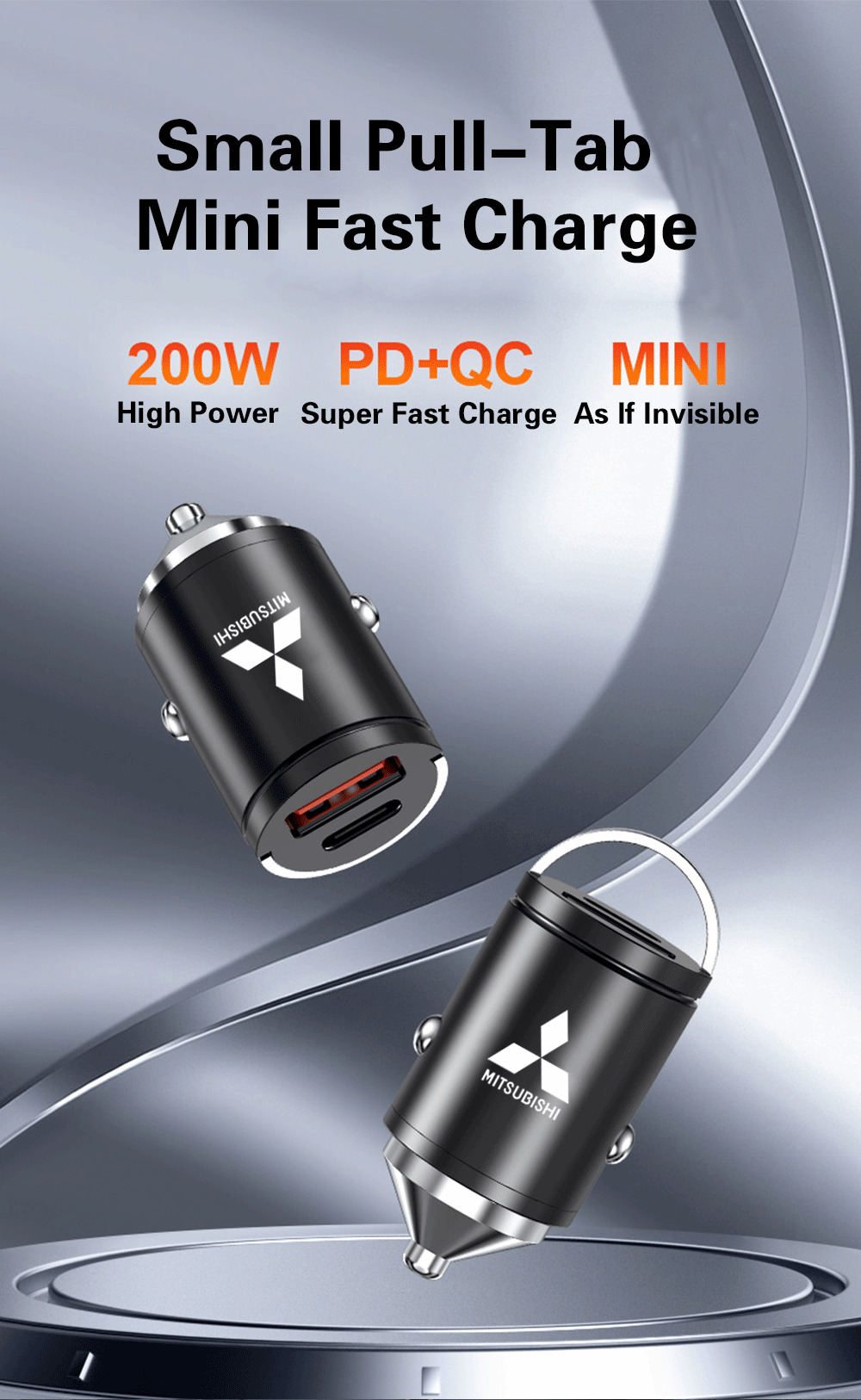 For Chery Car Phone Quick Charger 200W Type C PD QC3.0 USB Dual Ports ...