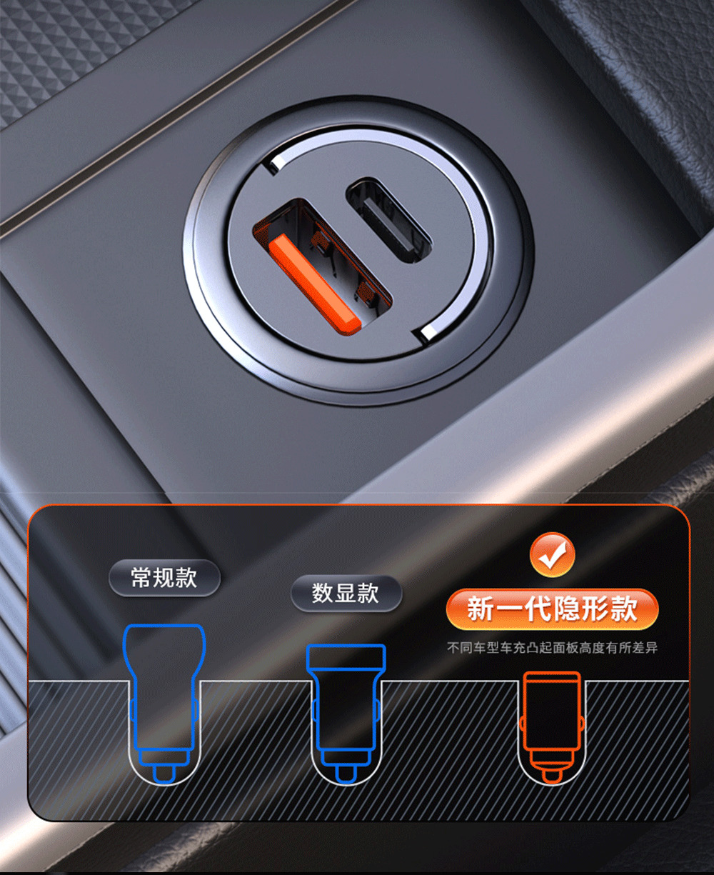 For Chery Car Phone Quick Charger 200W Type C PD QC3.0 USB Dual Ports ...