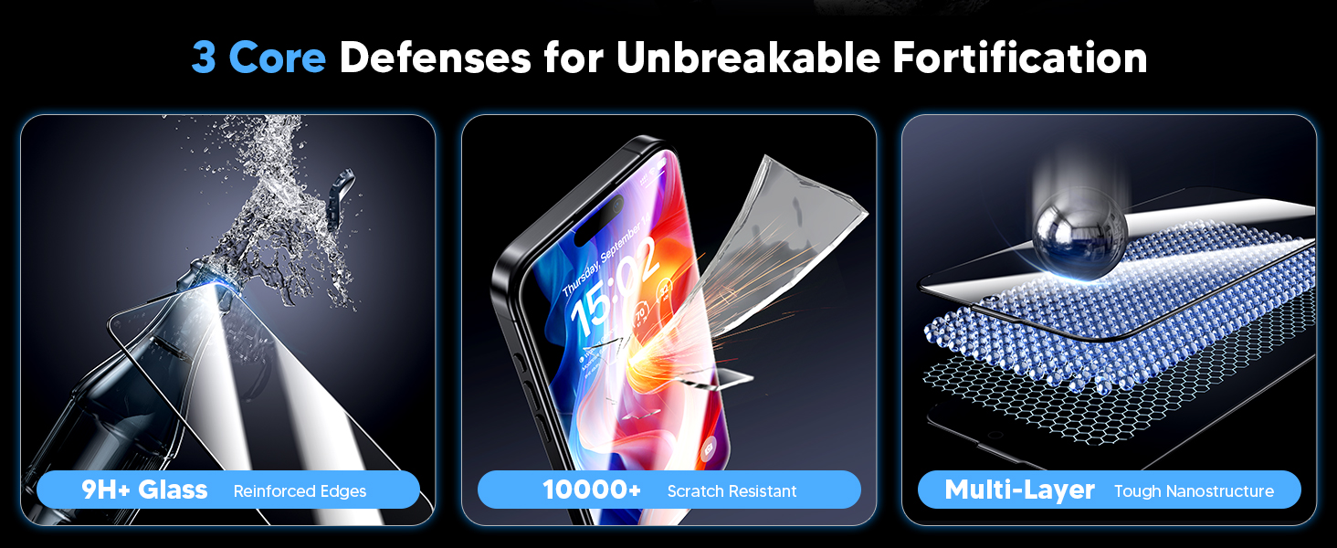 WSKEN 24°Privacy/HD Tempered Glass For iPh17ProMax/16/15/14 Full ...