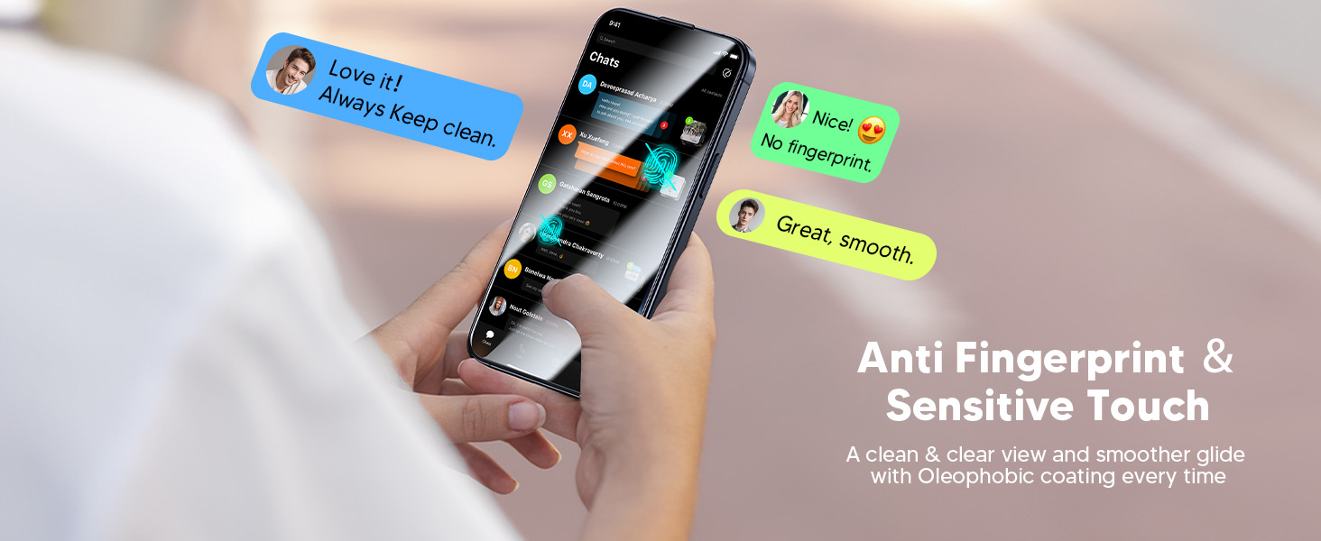 WSKEN 24°Privacy/HD Tempered Glass For iPh16ProMax/15/14/13 Full ...