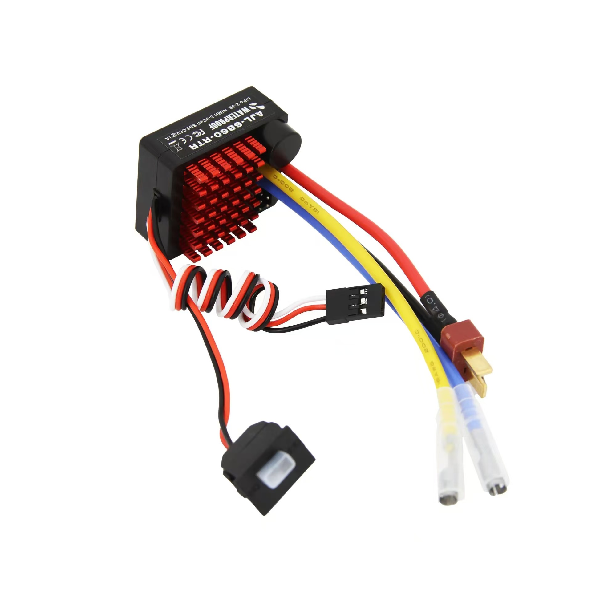 NEEBRC 60A Brushed Waterproof ESC 6V/3A BEC Built-in 3 Modes AJL-6860 ...