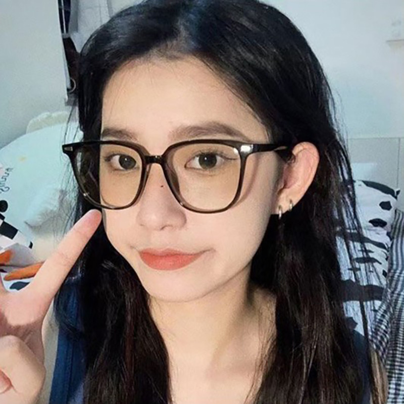 Graded Eyeglasses with Grade -50 -600 Glasses olive green Korean ...