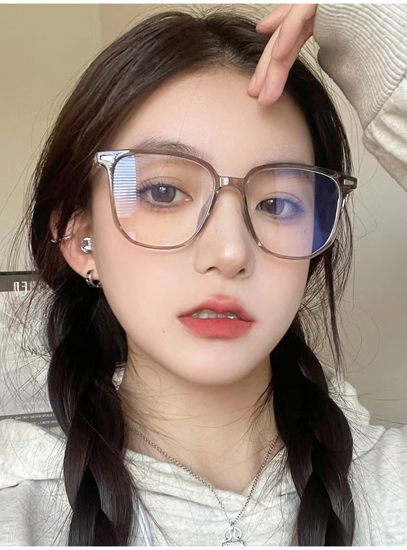 Graded Eyeglasses with Grade -50 -600 Glasses olive green Korean ...