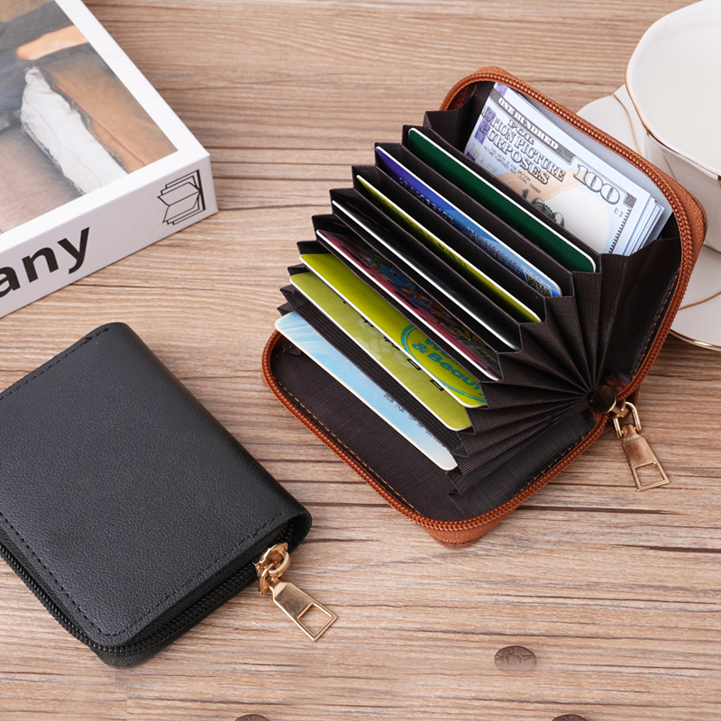 Ladies Credit Card Holder Organ Card Holder Zipper Closure Card Holder ...