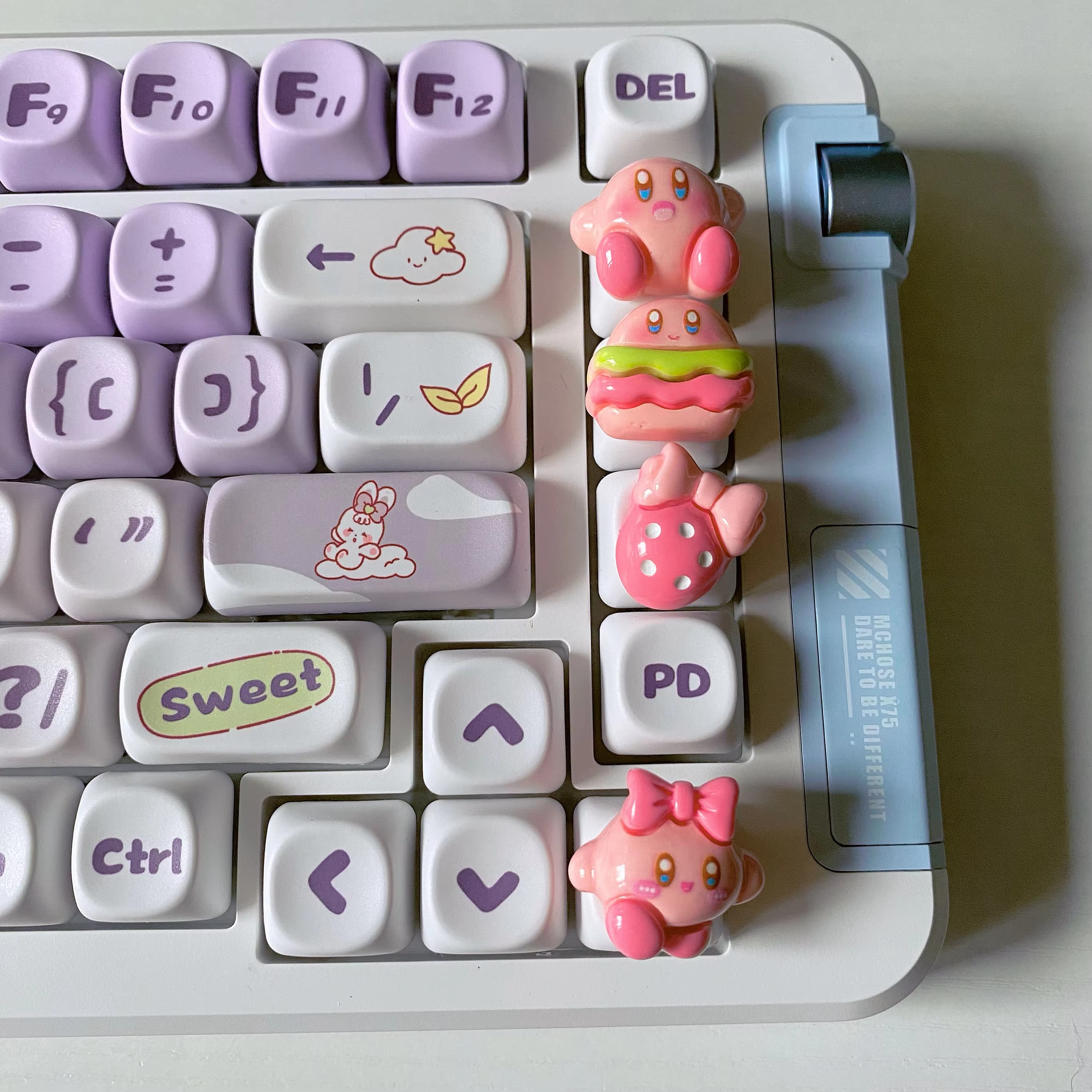 Star Kirby Keycaps Cute Girl Pink Mechanical Keyboard OEM ESC Keycaps ...