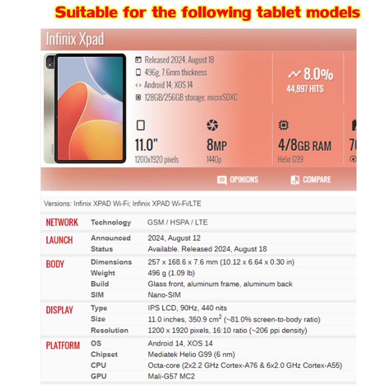 Case For Infinix Xpad XPAD 11 Inch 2024 With Pencil Holder 360 degree ...