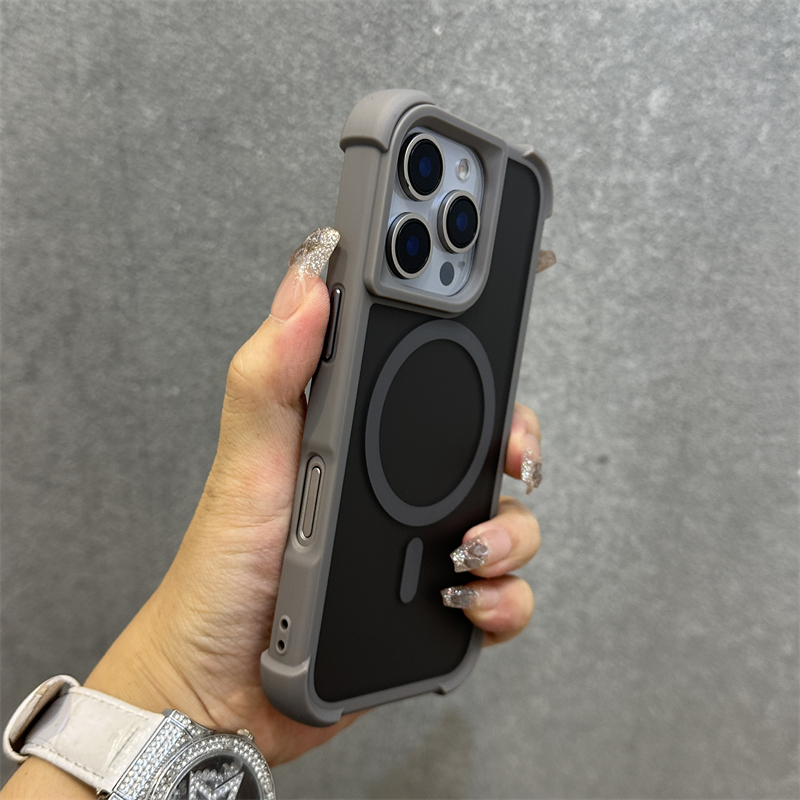 Four-corner anti-fall magnetic phone case for iPhone 11 12 13 14 15 16 ...