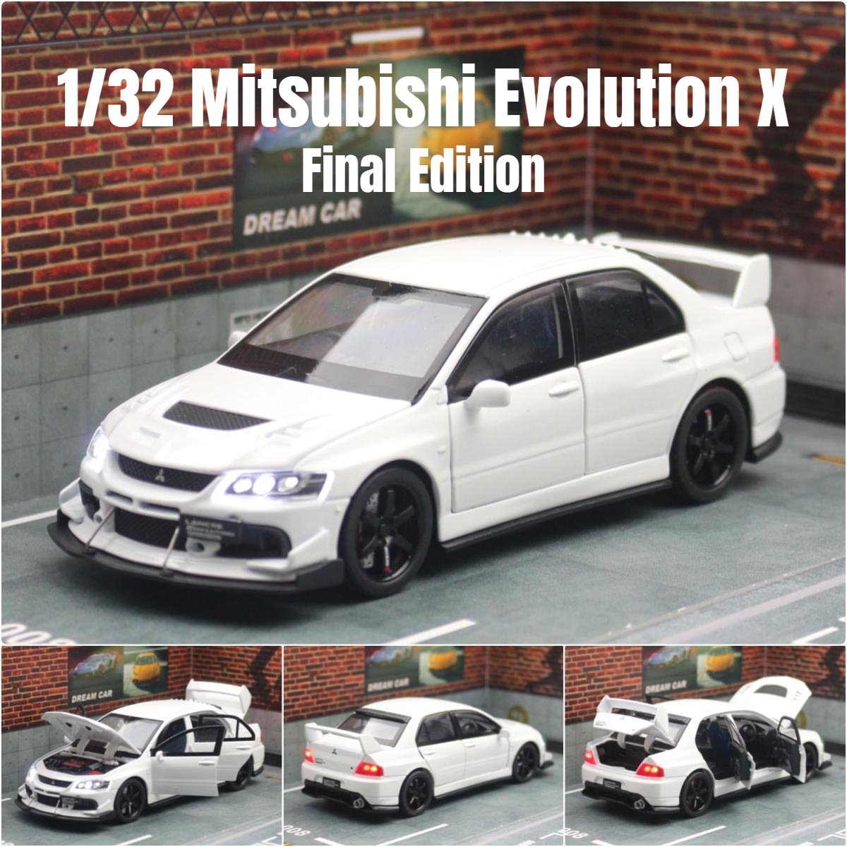Diecast car 1/32 Mitsubishi Lancer Evolution EVO IX Final Edition JDM ...
