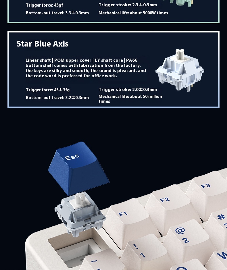 MONKA A75MAX Aluminum Wireless Mechanical Keyboard 75% Hot swappable ...