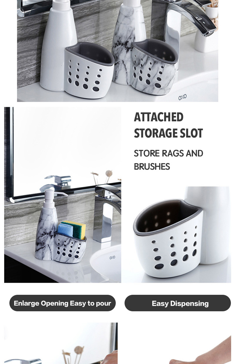 【MORA】Soap Dispenser 2in1 Dishwashing Soap Container Set Sponge ...