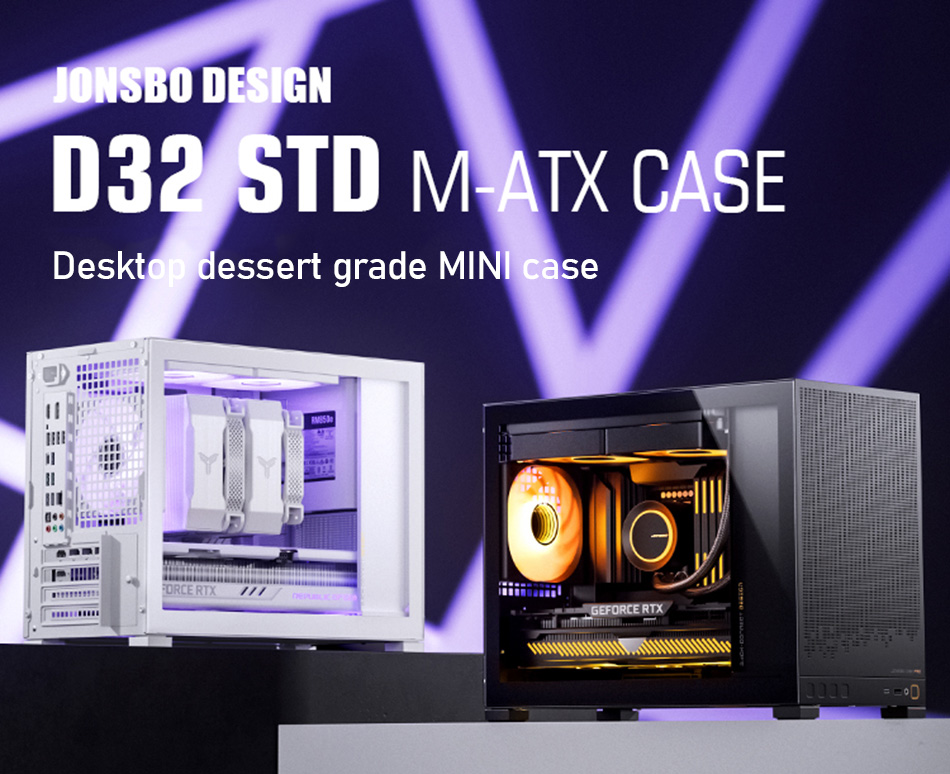 JONSBO D32 STD/PRO Version MINI Desktop Case for MINI-ITX/M-ATX/M-ATX Back-Insert Motherboard ...