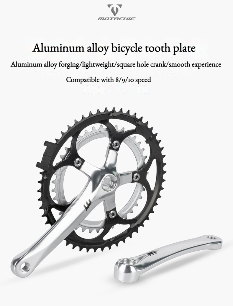 [COD]Bicycle Crankset 39T/52T 110BCD Square Hole Crank 170mm Five Claw ...