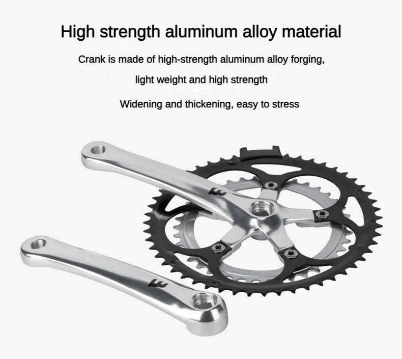 [COD]Bicycle Crankset 39T/52T 110BCD Square Hole Crank 170mm Five Claw ...