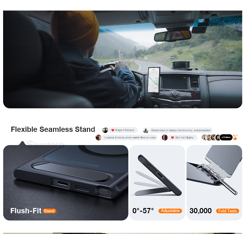 Sanptoch Magnetic Invisible Stand Phone Case For Samsung S24 Ultra Plus ...