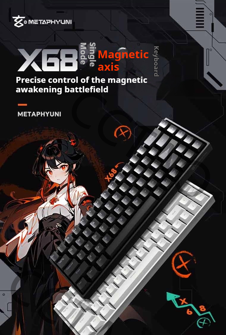 METAPHYUNI X68 wired gaming magnetic axis keyboard, 8K return rate, RT0 ...